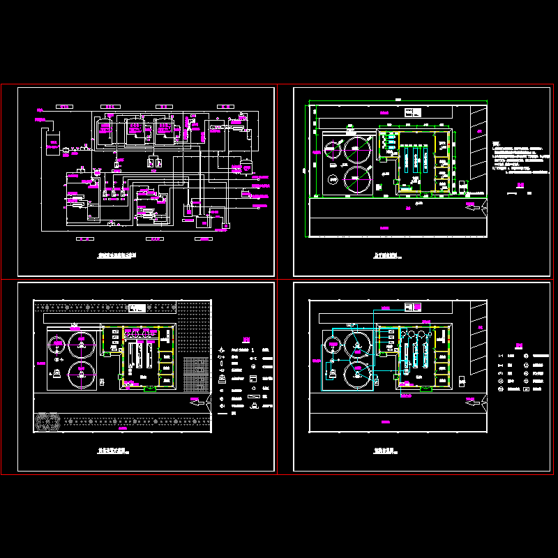 垃圾渗滤液MBR全套cad图纸_流程图,管线布置图,总平面图 - 下载 - 好图网